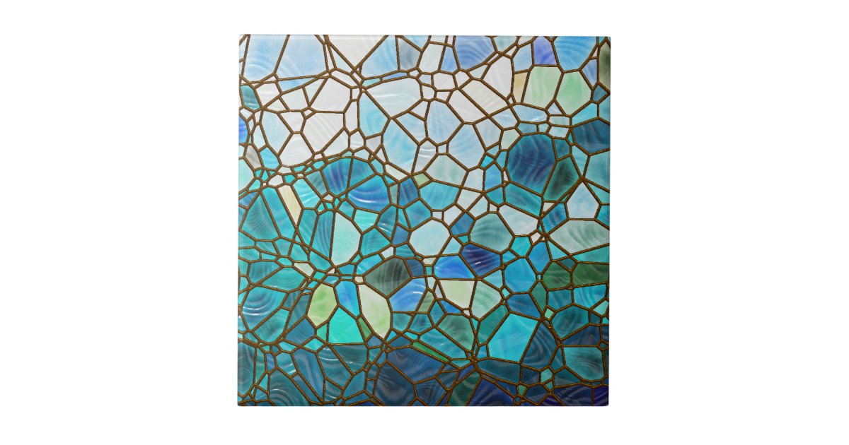 Underwater Scene Stained Glass Ceramic Tile Zazzle