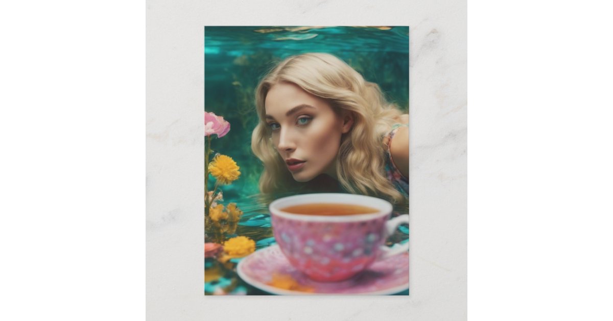 Underwater Tea Postcard | Zazzle