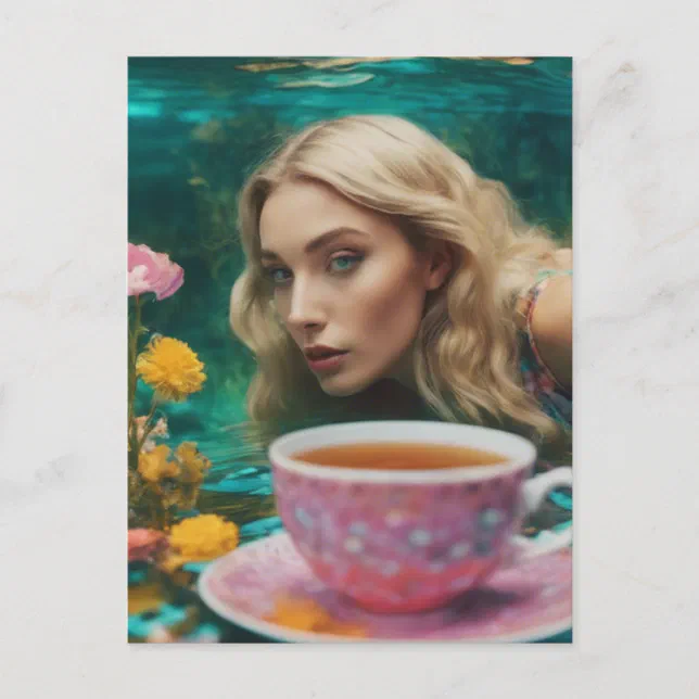 Underwater Tea Postcard | Zazzle