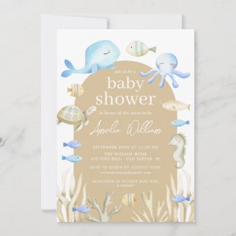 Underwater Whimsy Baby Shower Invitation | Zazzle