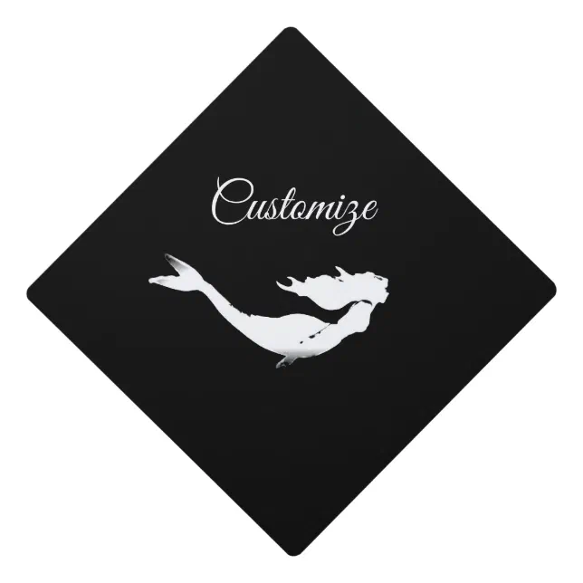 Underwater White Mermaid Swimming Thunder_Cove Graduation Cap Topper ...