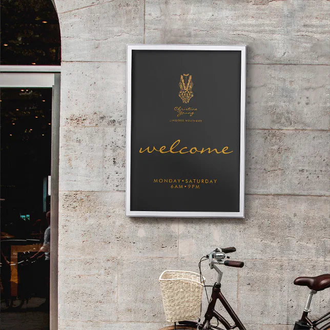 Underwear Store Lingerie Boutique Welcome Poster | Zazzle