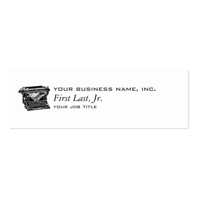 Underwood Typewriter Writer Business Card Templates