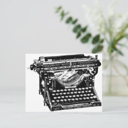 Underwood Typewriter Writer Postcard | Zazzle