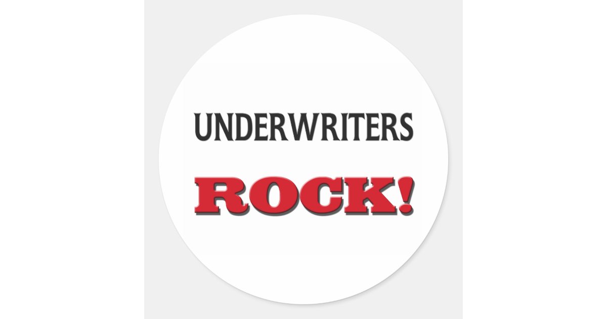 Underwriters Rock Classic Round Sticker | Zazzle