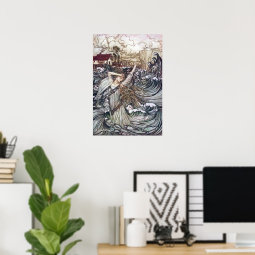Undine in the Waves Poster | Zazzle