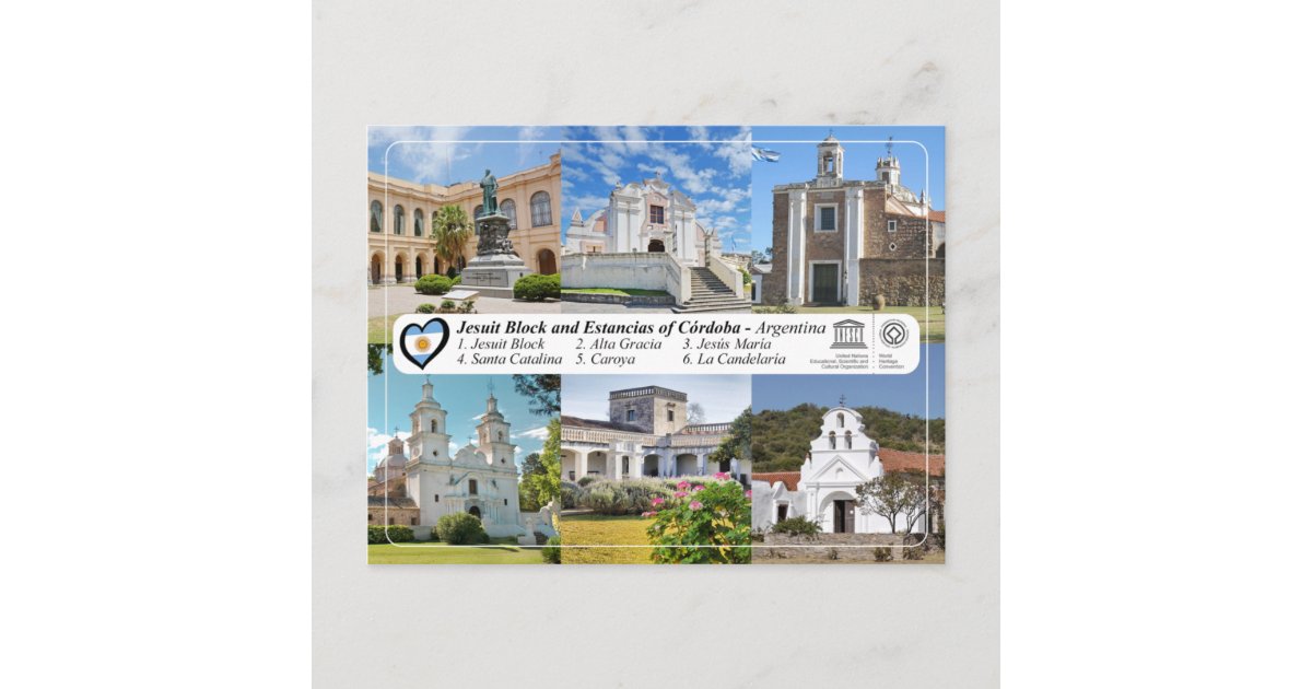 UNESCO - Jesuit Block and Estancias of Córdoba Postcard | Zazzle