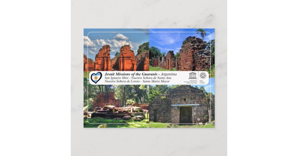 UNESCO - Jesuit Missions of the Guaranis Postcard | Zazzle