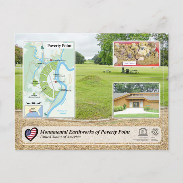 UNESCO - Monumental Earthworks of Poverty Point Postcard | Zazzle