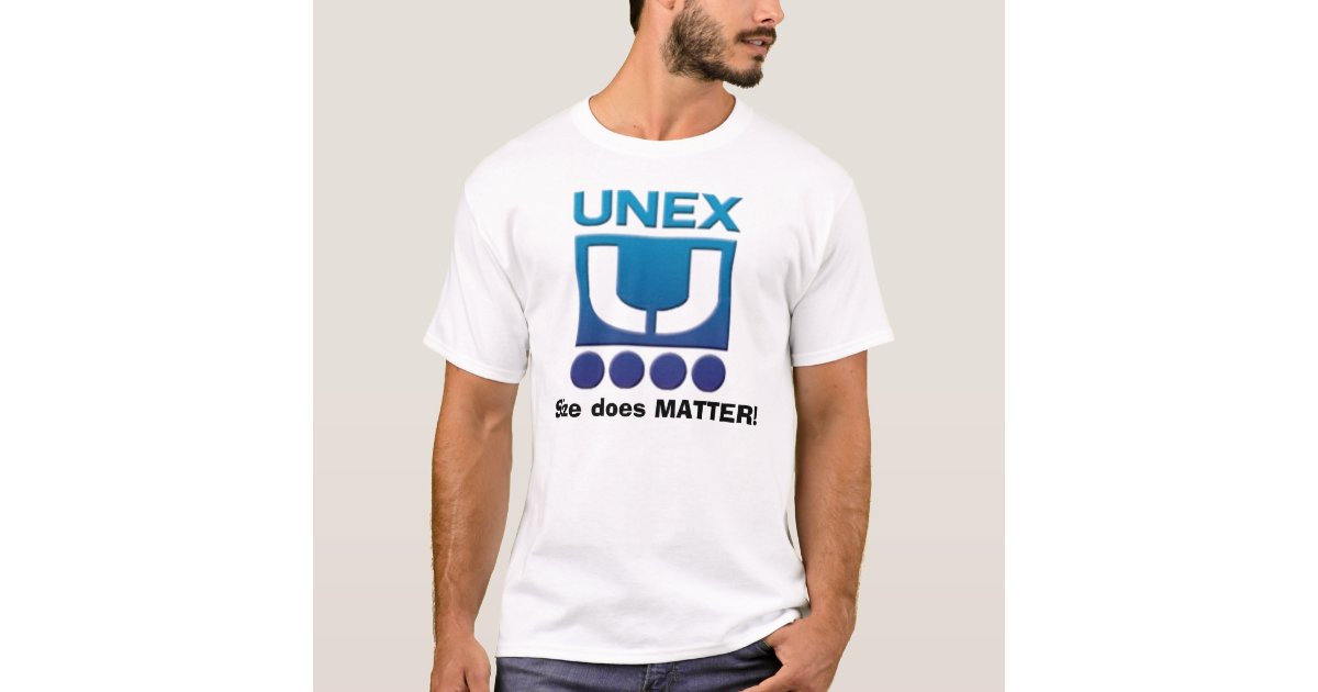 Unex Logo, Size does MATTER! T-Shirt | Zazzle