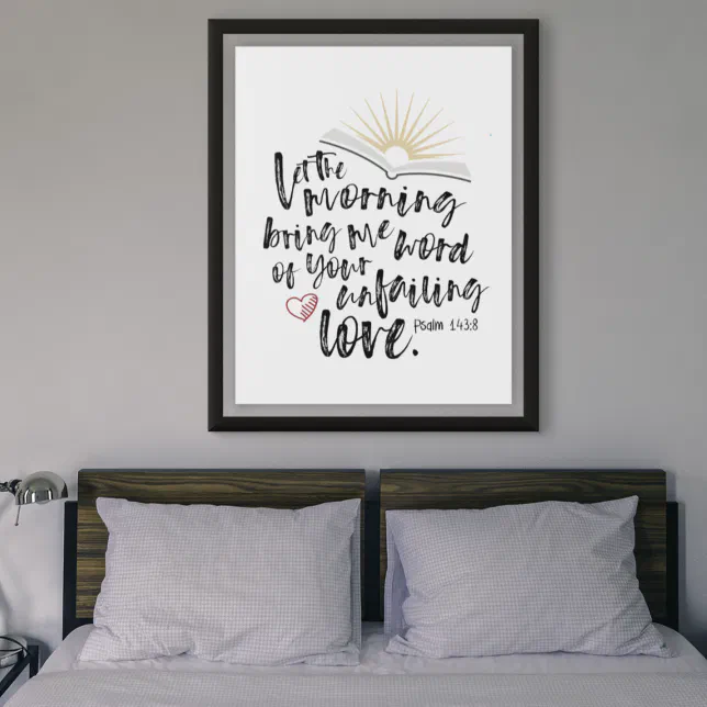 UNFAILING LOVE Psalm Bible Verse Typography Poster | Zazzle