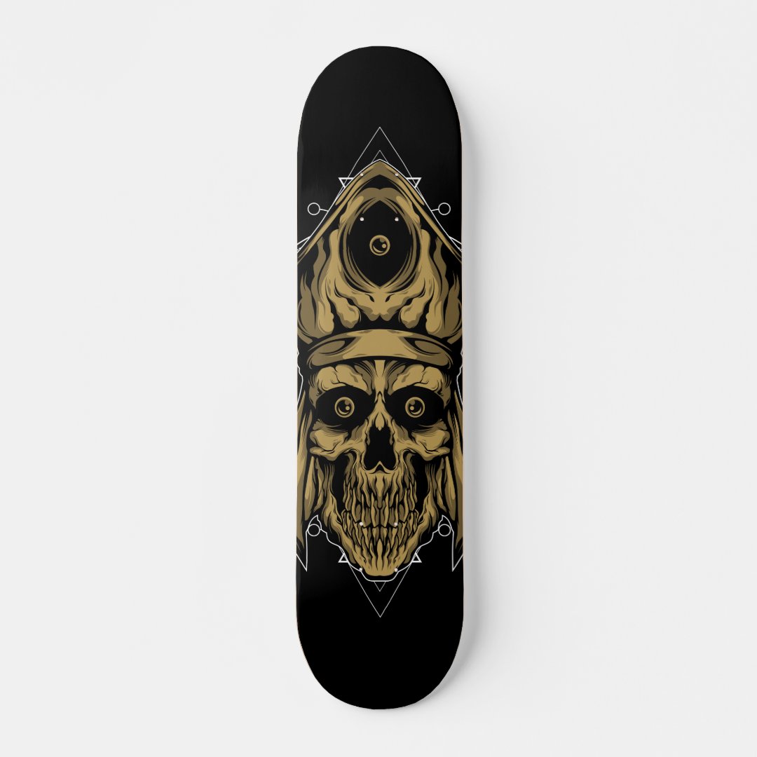 Unholy Skull - Skateboard Custom Design | Zazzle