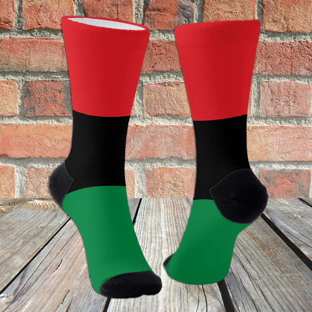 Unia Flag Symbol & Pan African Flag / Kwanzaa Socks | Zazzle