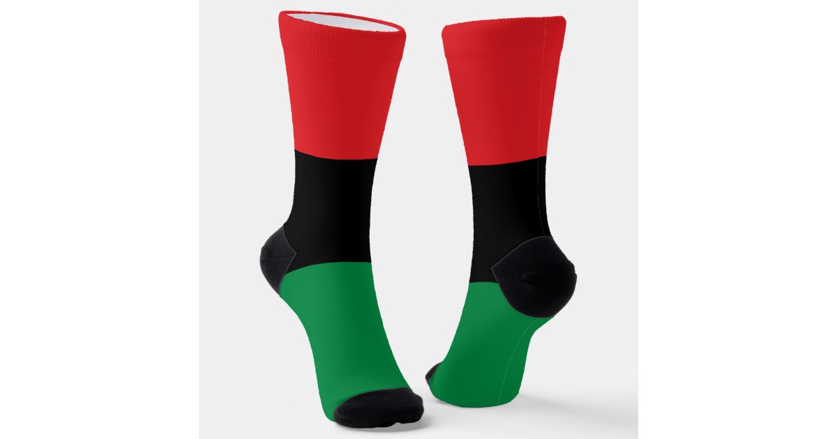 Unia Flag Symbol & Pan African Flag / Kwanzaa Socks | Zazzle