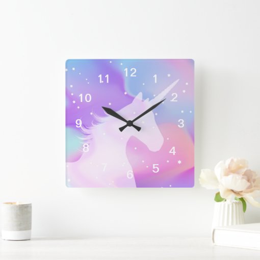 Unicorn - Acrylic Wall Clock | Zazzle