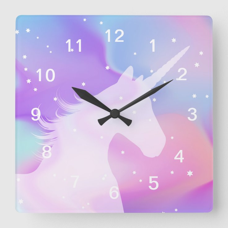 Unicorn - Acrylic Wall Clock | Zazzle