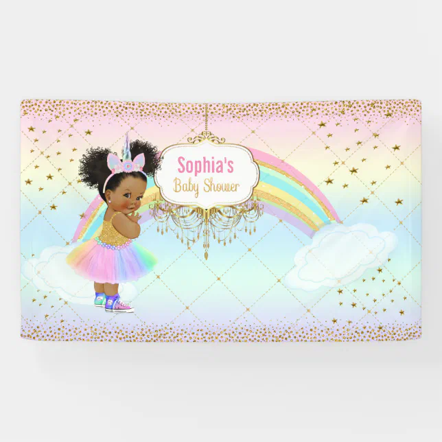 Unicorn Baby Shower banner | Zazzle