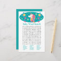 Unicorn Baby Shower Word Search Game | Zazzle
