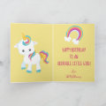 Unicorn Birthday Theme 6 years old Card | Zazzle