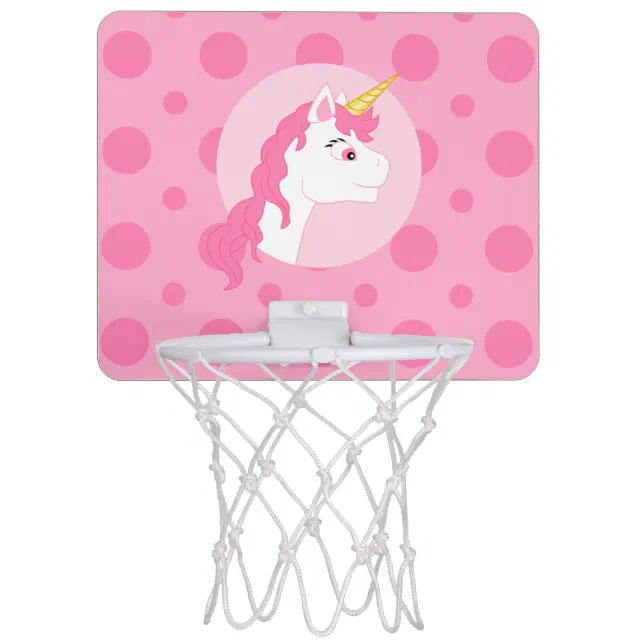 Unicorn cartoon mini basketball hoop | Zazzle