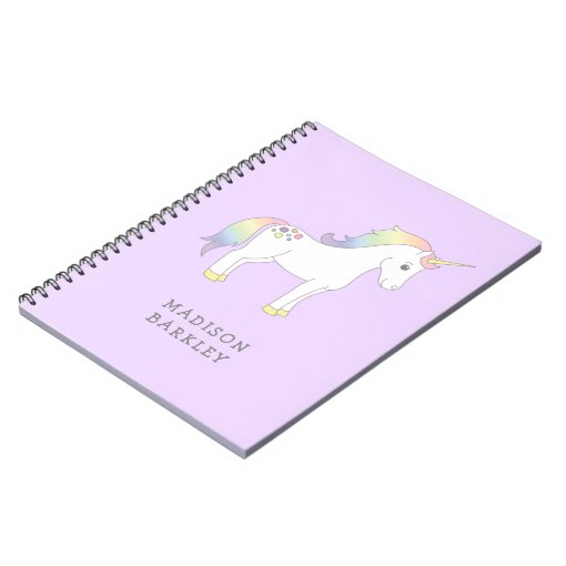 Unicorn Cute Kids Pastel Notebook | Zazzle