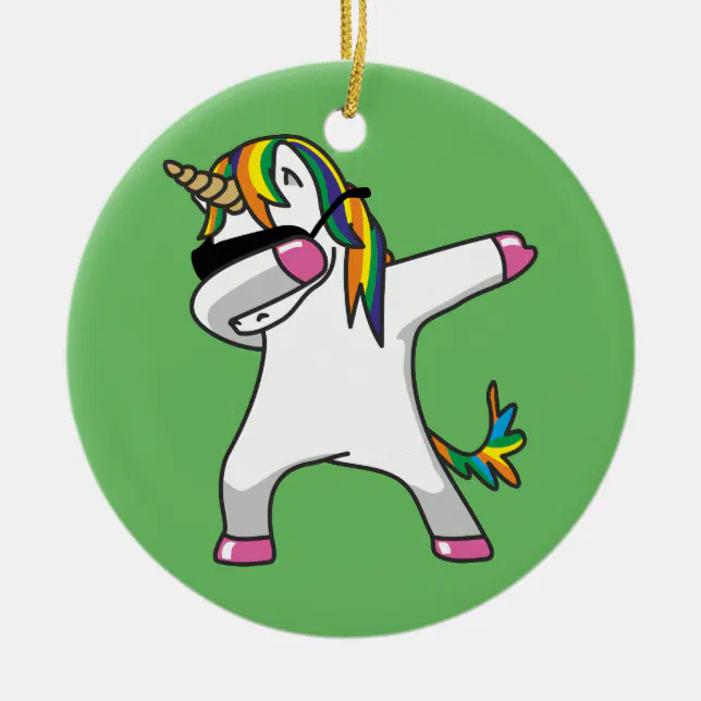Unicorn Dab Ornament | Zazzle