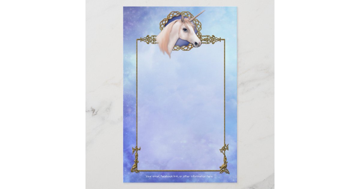 Unicorn Dreams Fantasy Stationery | Zazzle