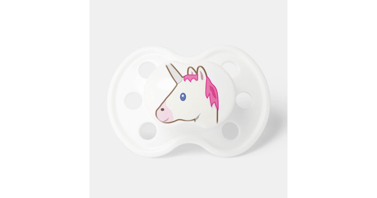 Unicorn emoji pacifier | Zazzle