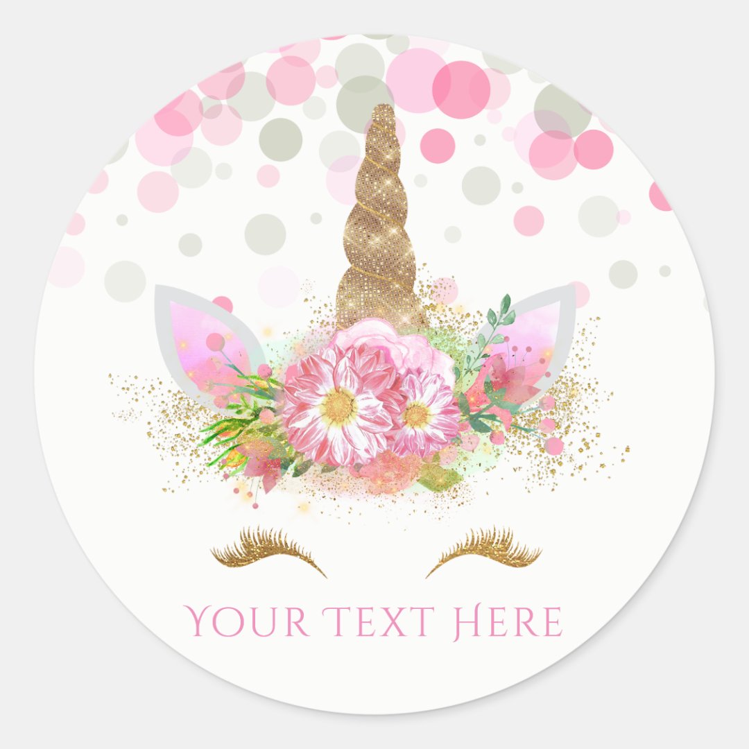 Unicorn Face Stickers | Zazzle