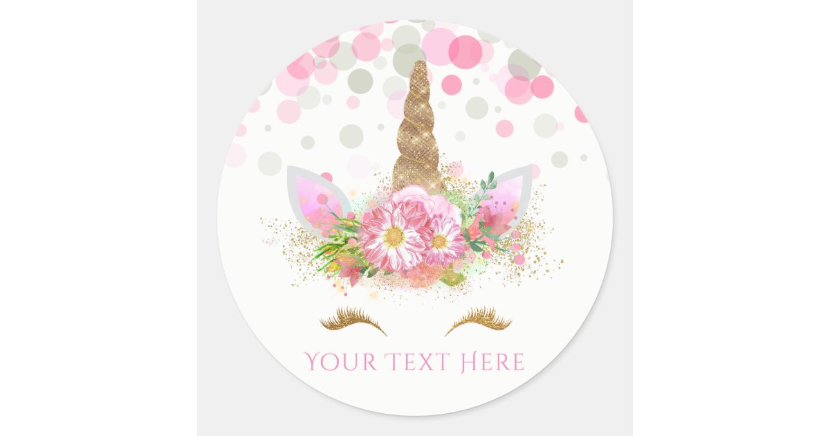Unicorn Face Stickers | Zazzle