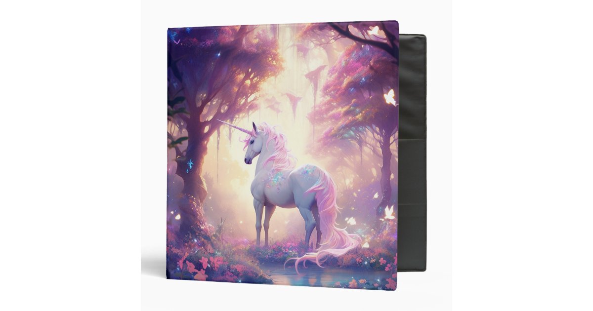 Unicorn Fantasy Art 3 Ring Binder | Zazzle