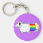 Funny Flying Unicorn Farting a Rainbow Keychain | Zazzle.com