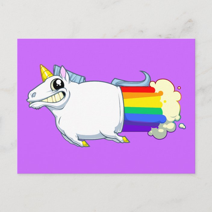 Unicorn Farts Postcard | Zazzle.com
