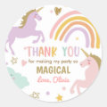 Unicorn Favor Tags Pastel Magical Rainbow Birthday | Zazzle