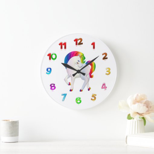 Unicorn Large Clock | Zazzle