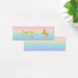 Unicorn Magical Birthday Party Favor Bag Tag | Zazzle