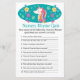 Unicorn Nursery Rhyme Quiz baby shower game | Zazzle