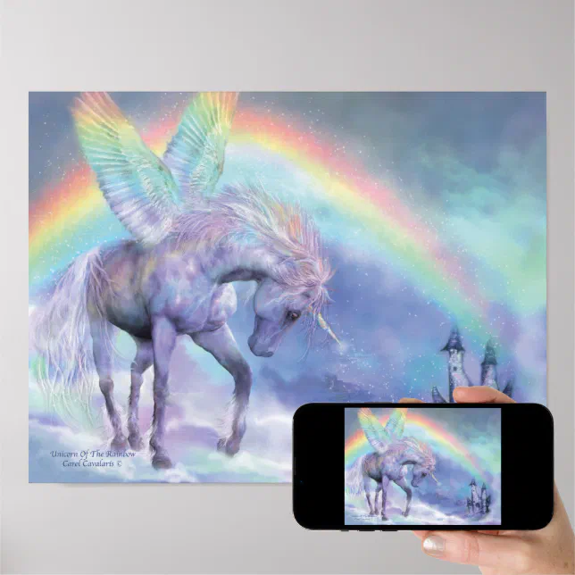 Unicorn Of The Rainbow Art Poster/Print Poster | Zazzle
