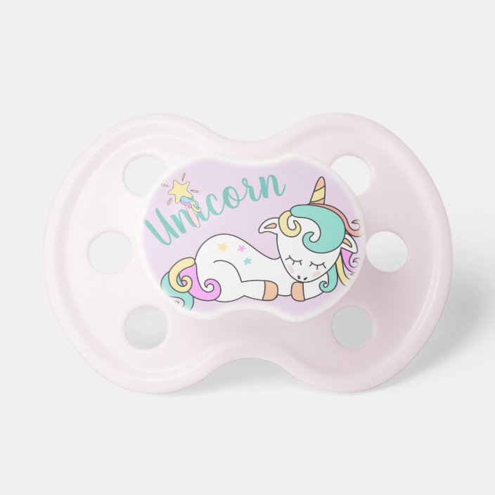 Unicorn Pacifier Personalized | Zazzle.com
