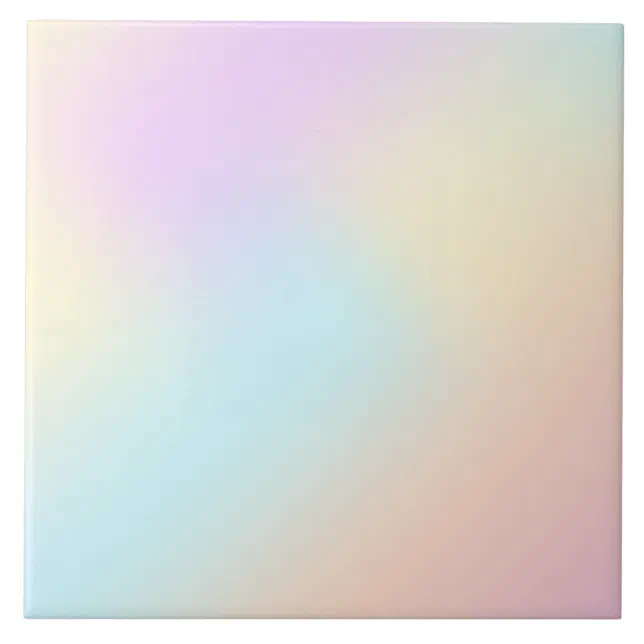 Unicorn pastel blend matching white pastel stripe ceramic tile | Zazzle