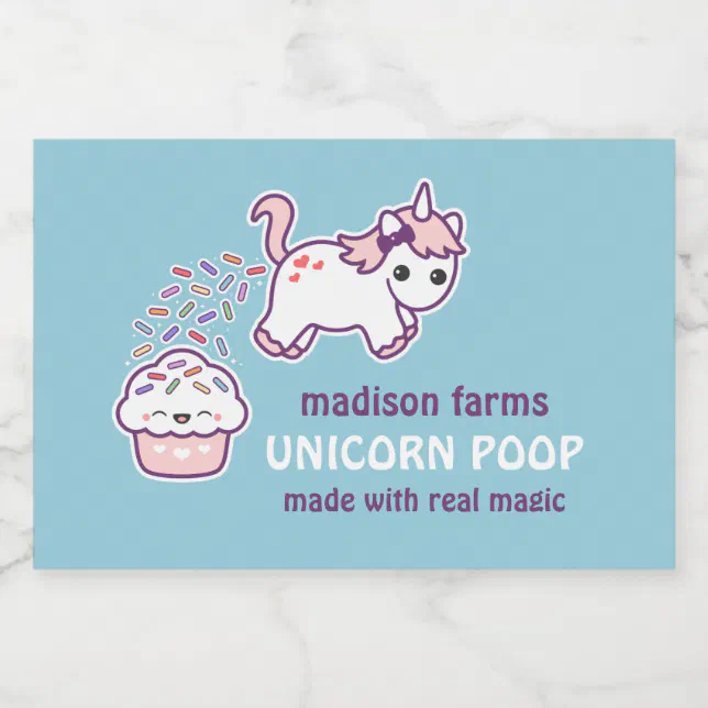 Unicorn Poop Food Label | Zazzle