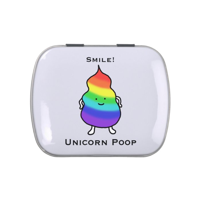 Unicorn Poop Funny Cute Rainbow Poop Candy Tin | Zazzle.com