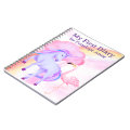 Unicorn Rainbow Flamingo Girls Diary Personalized Notebook | Zazzle