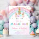 Unicorn Rainbow Magic One First Birthday Invitation | Zazzle