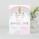 Unicorn Rainbow Magic One First Birthday Invitation | Zazzle