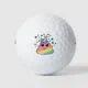 Unicorn Rainbow Poop Emoji Kawaii Golf Balls | Zazzle