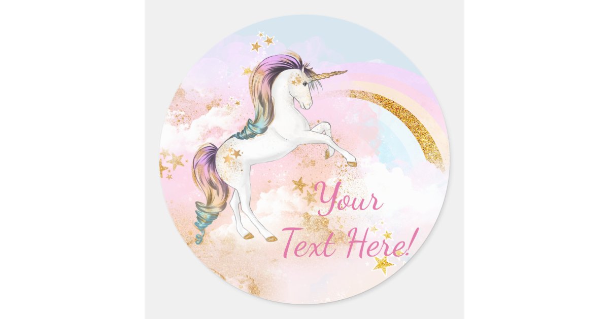 Unicorn Rainbow Stickers | Zazzle.com