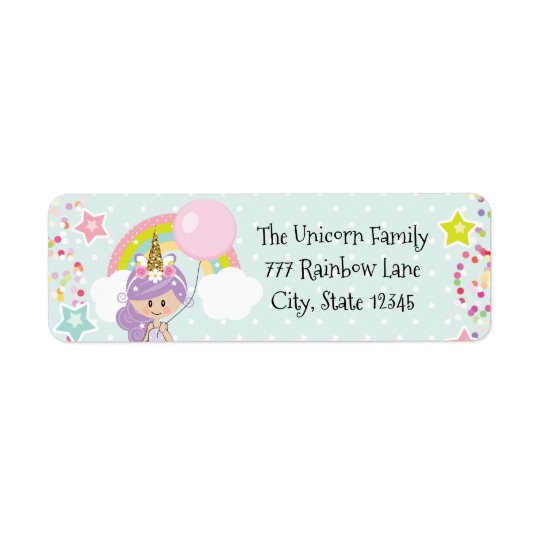 Unicorn Return Address Labels | Zazzle.com