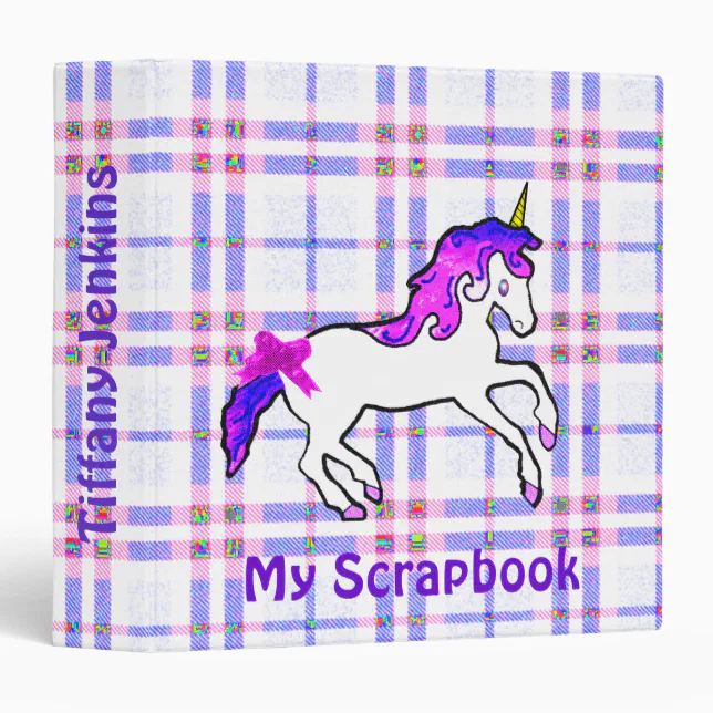Unicorn scrapbook binder | Zazzle