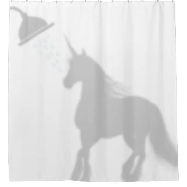 Unicorn Shadow Silhouette Shadow Buddies in Shower Shower Curtain | Zazzle